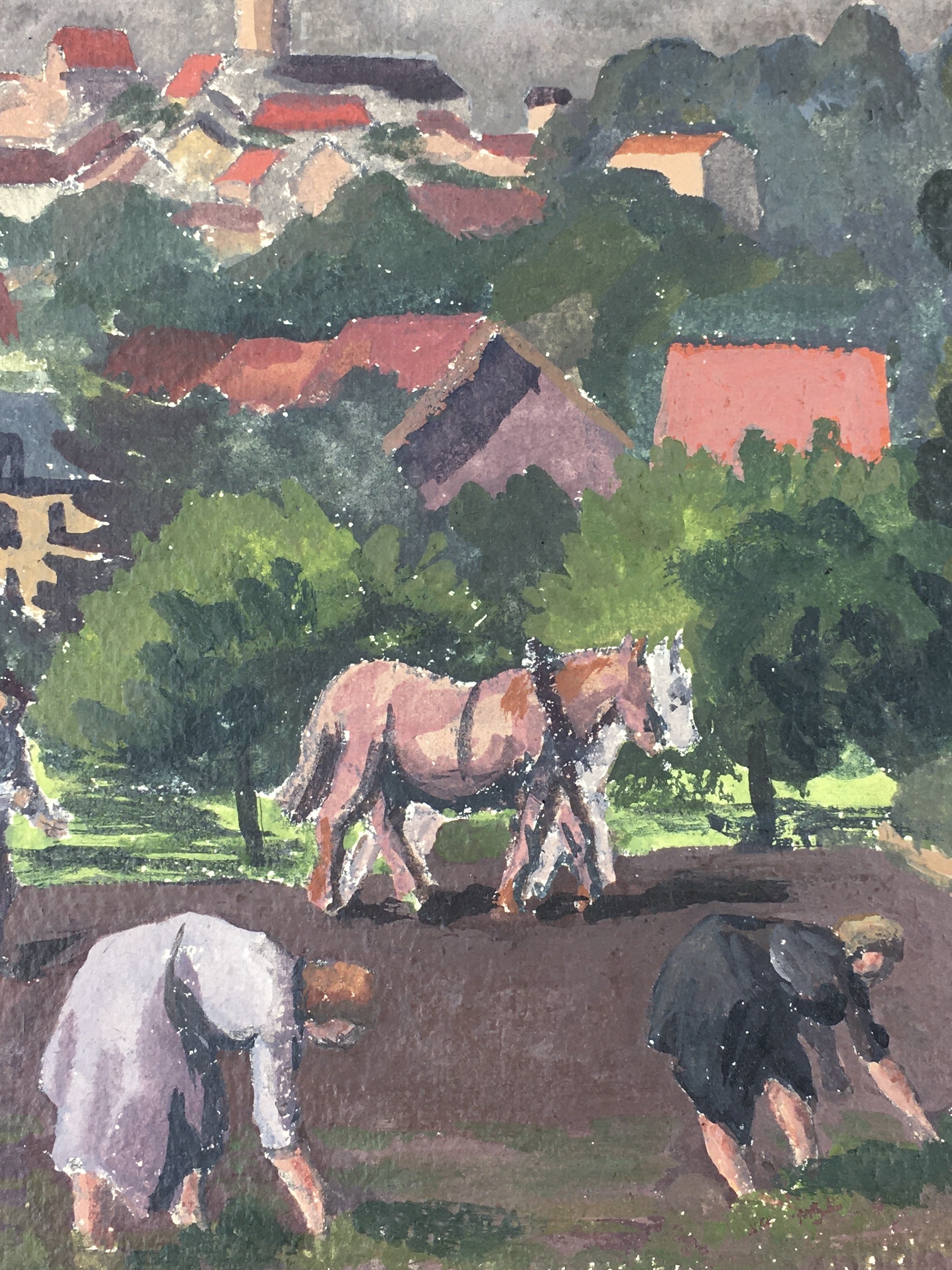 Farm Landscapes Original Art - Farm Work, C.1930 - Original Art ...