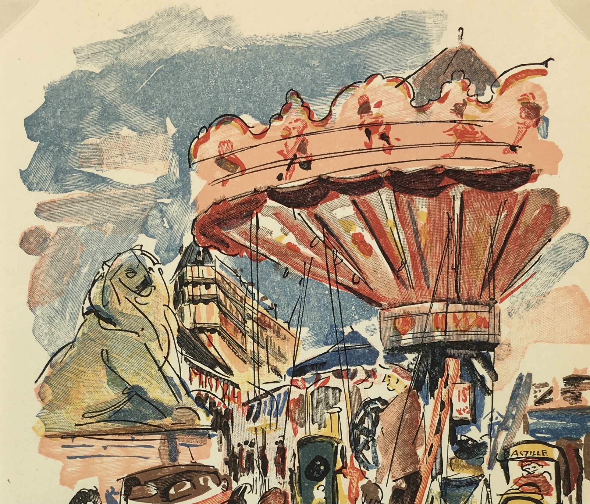 Paris Print - Denfert-Rochereau, P. Berger, 1951 - Original Art ...