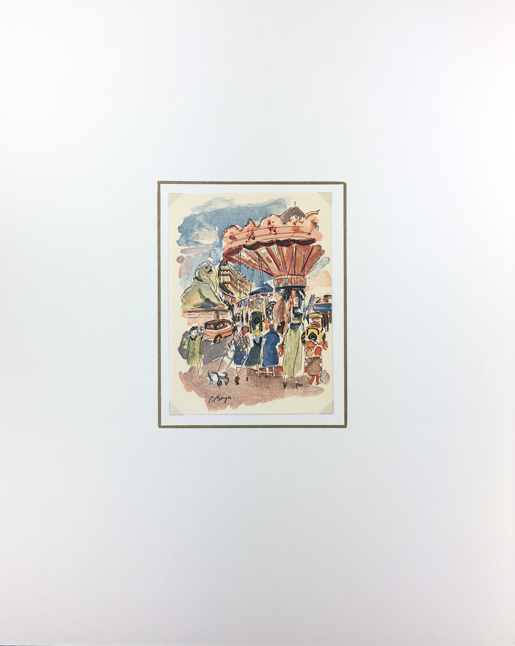 Paris Print - Denfert-Rochereau, P. Berger, 1951 - Original Art ...