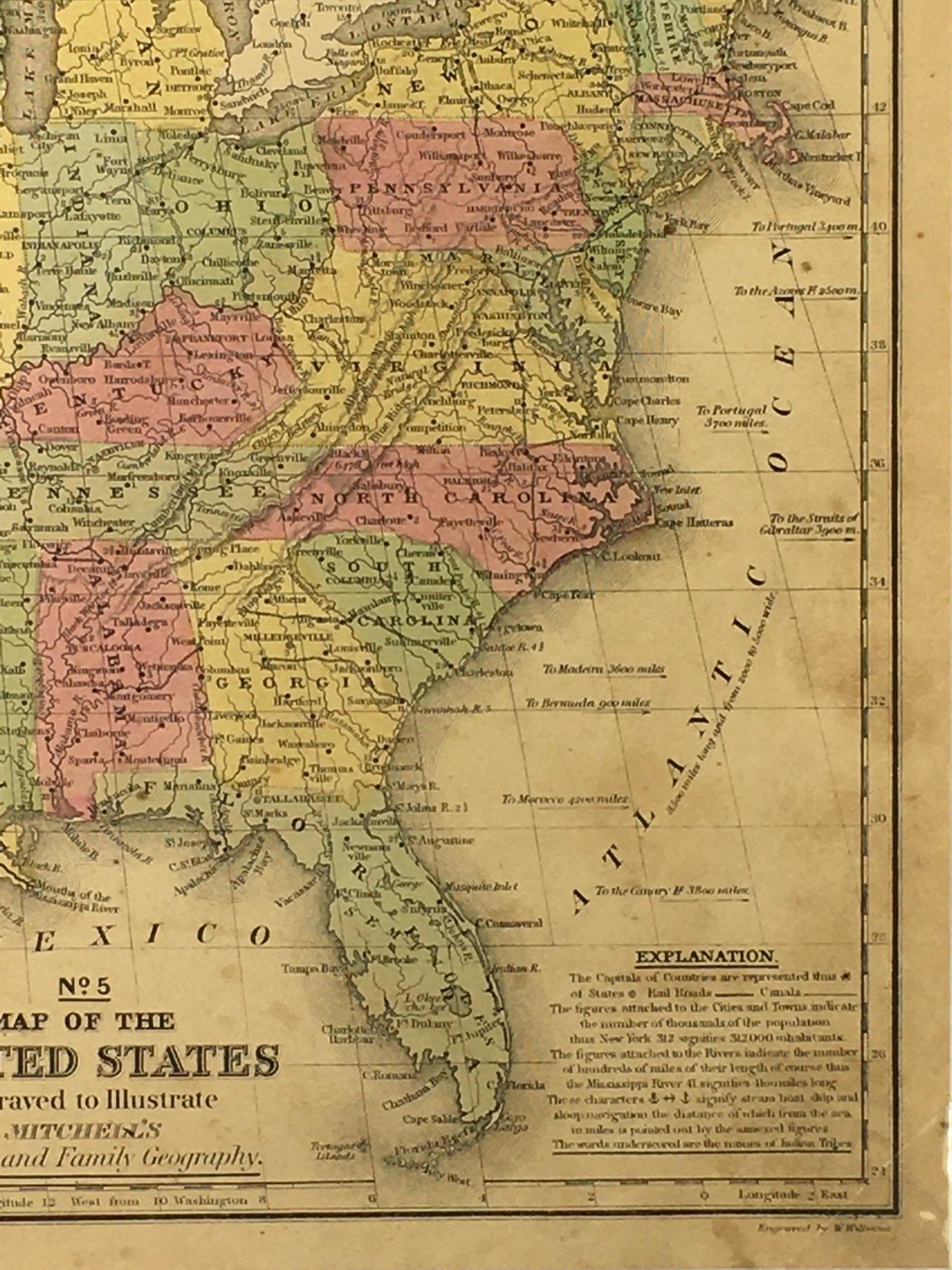 Texas Republic Map - Texas Republic, A. Mitchell, 1839 - Original Art ...