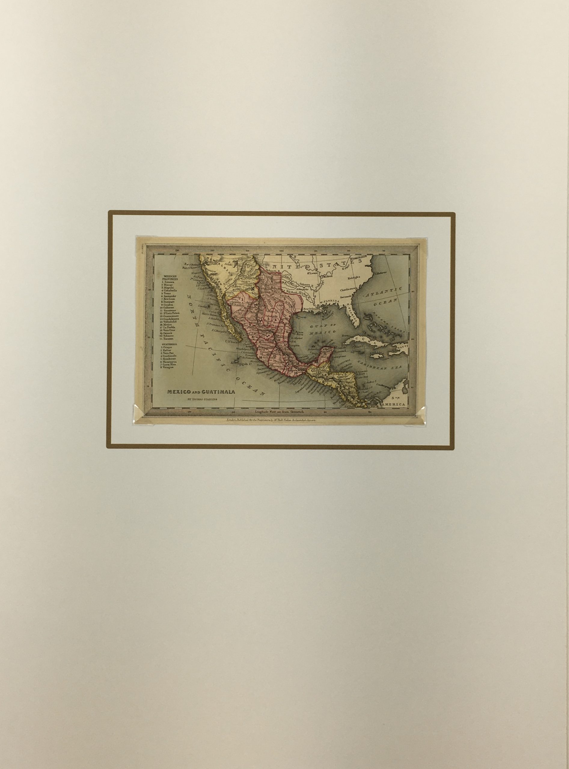 Texas Republic Map - TX Pre-Republic, T. Starling, 1833 - Original Art ...