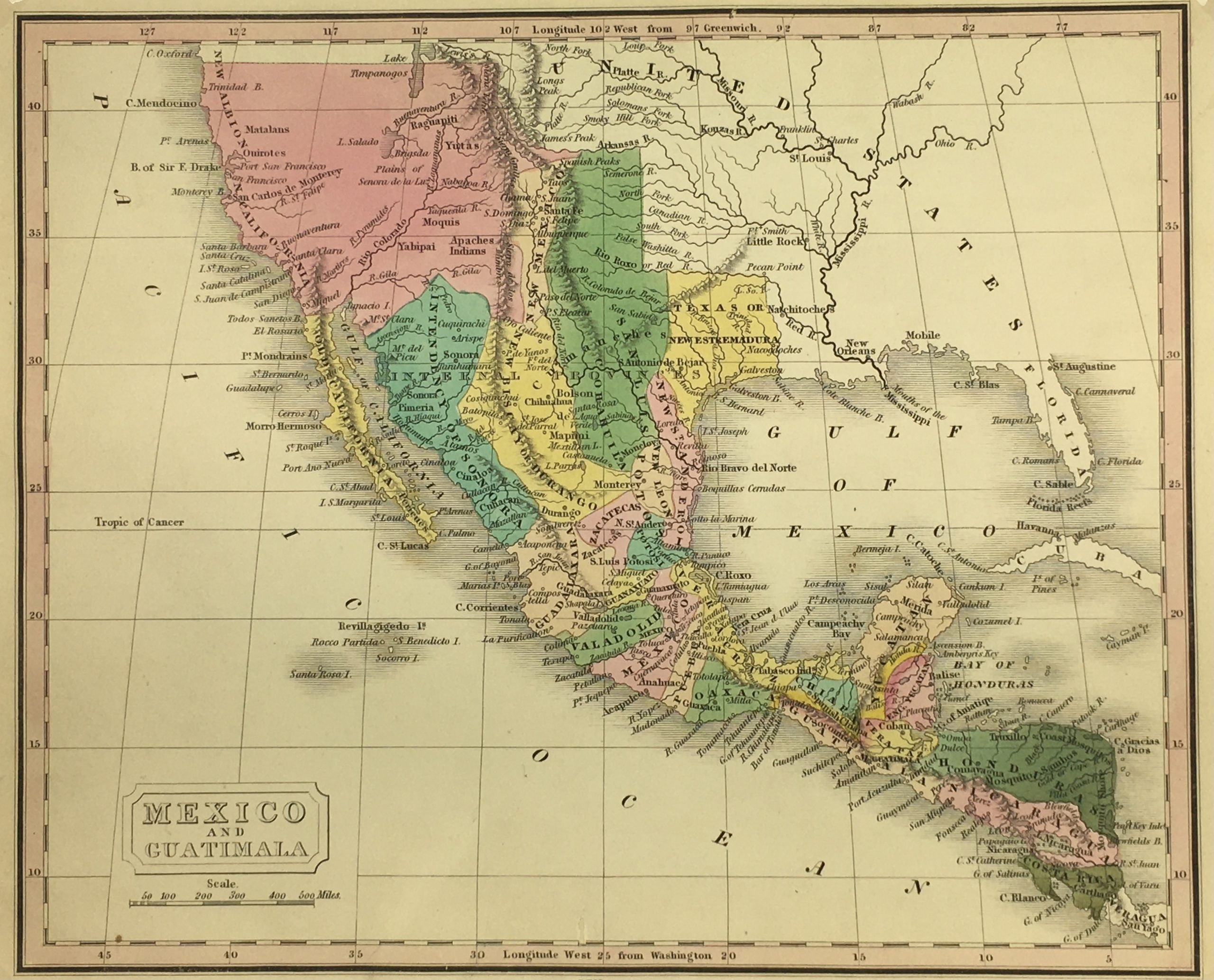 Texas Republic Map - TX Pre-Republic, J.H. Young, 1820 - Original Art ...