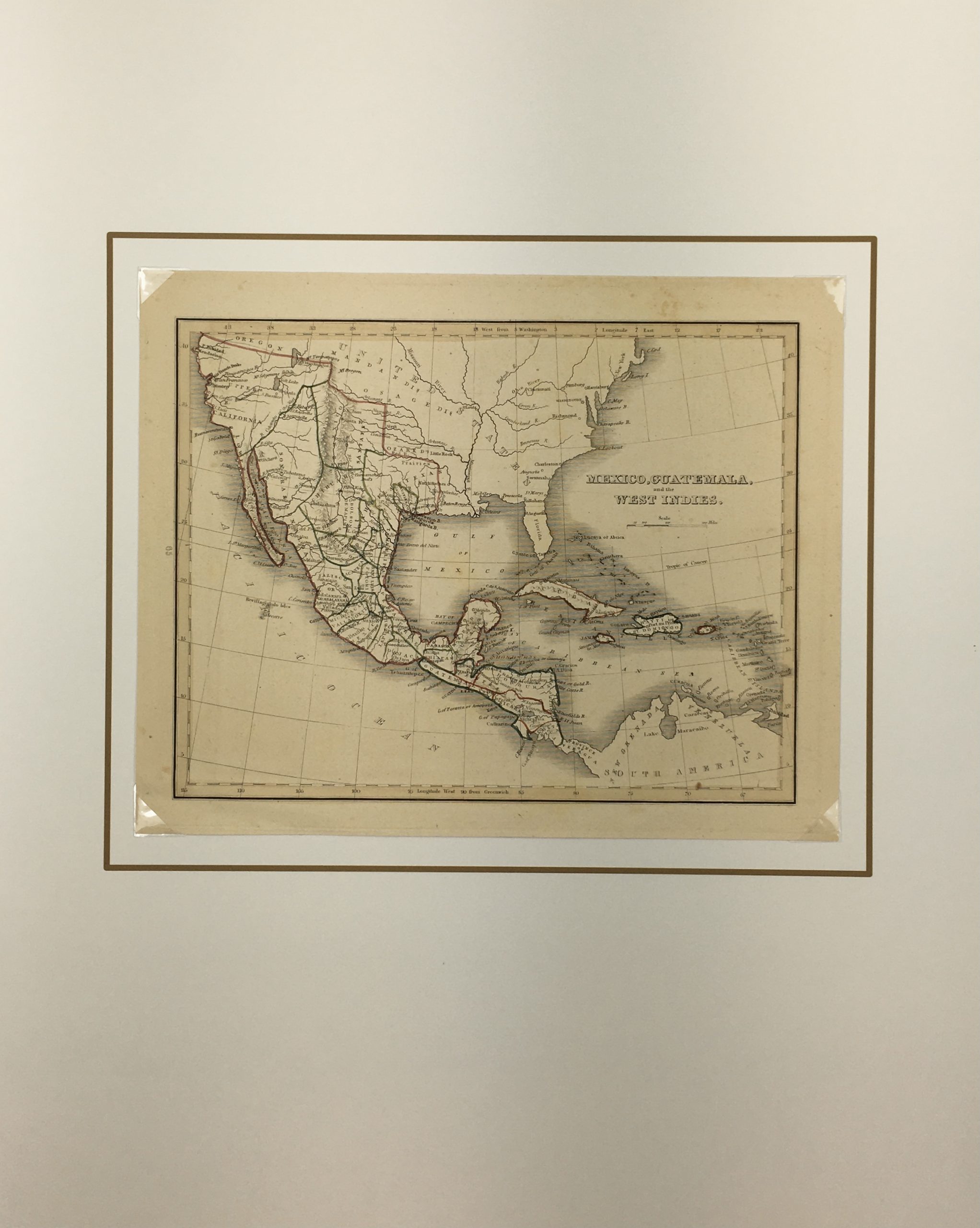 Texas Republic Map - TX Pre-Republic, T.G. Bradford, c. 1835 - Original ...