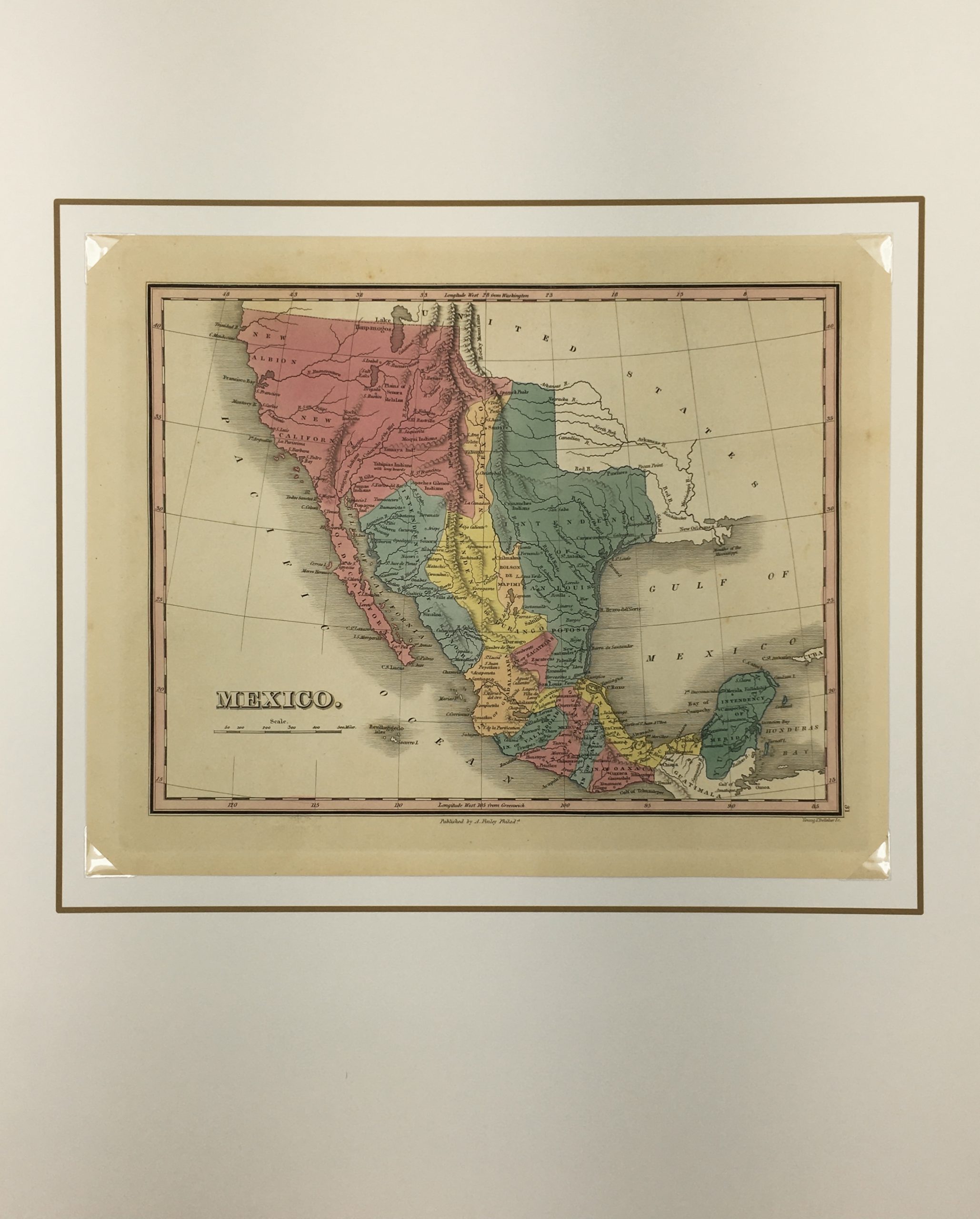 Texas Republic Map - TX Pre-Republic, A. Finley, 1824 - Original Art ...